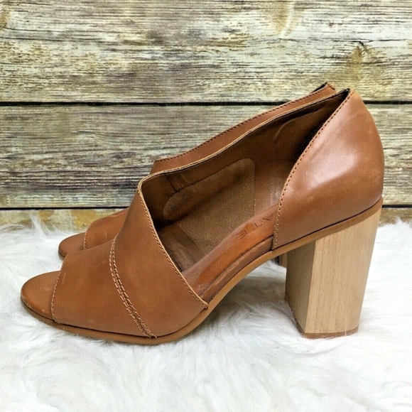 1. State | Shoes | State Amble Tan Brown Leather Block Heel Sandals ...